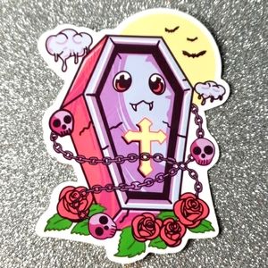 art class | Design | Gothic Coffin Waterproof Sticker | Poshmark